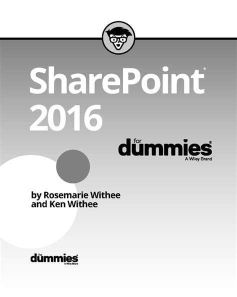 Sharepoint® 2016 For Dummies® Sharepoint 2016 For Dummies [book]