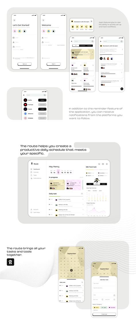 Route Ui Ux Planner App On Behance