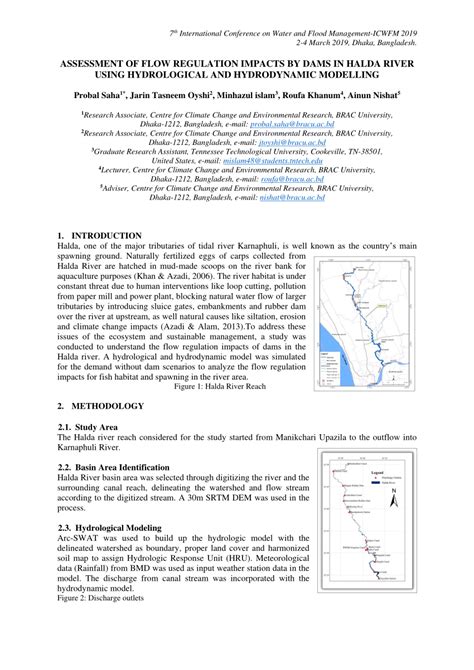 Pdf Assessment Of Flow Regulation Impacts By Dams In Halda River Using Hydrological And