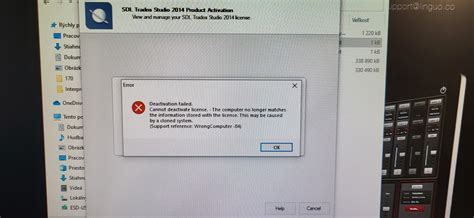 Deactivated Old User PCs With Active Licence For SDL Trados Studio Professional Network