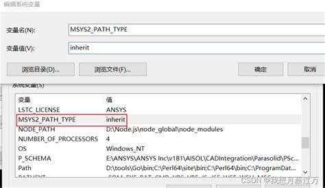 Msys2中导入window环境变量cargo 配置msys2的环境变量 Csdn博客