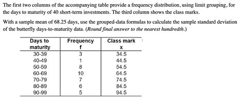 Solved The First Two Columns Of The Accompanying Table