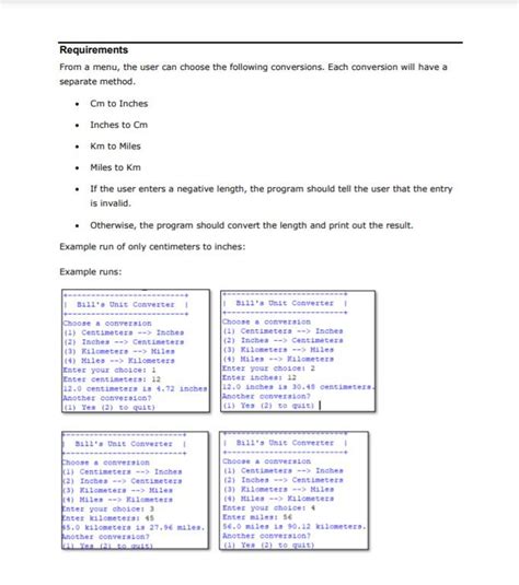 Solved Hey Guys I Need Help On This With C Unit Converter Chegg