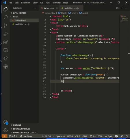 Explain Web Worker In HTML GeeksforGeeks