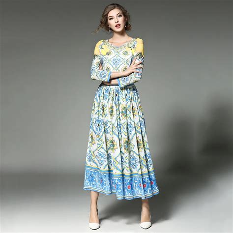 Plus Size Boho Maxi Dresses Women Autumn Dress Patchwork Jurken Floral