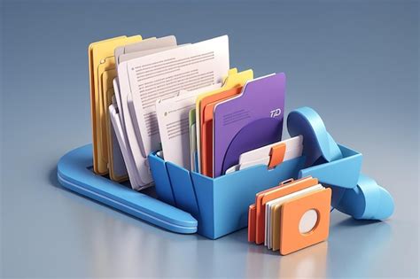 Premium Photo 3d File Transfer Of Document In Folder File Transfer Encrypted Form Connection