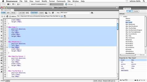 Beginners Web Design Tutorial Creating A Html Menu Infiniteskills