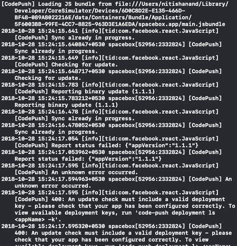 Ios An Update Check Must Include A Valid Deployment Key Please Check That Your App Has Been