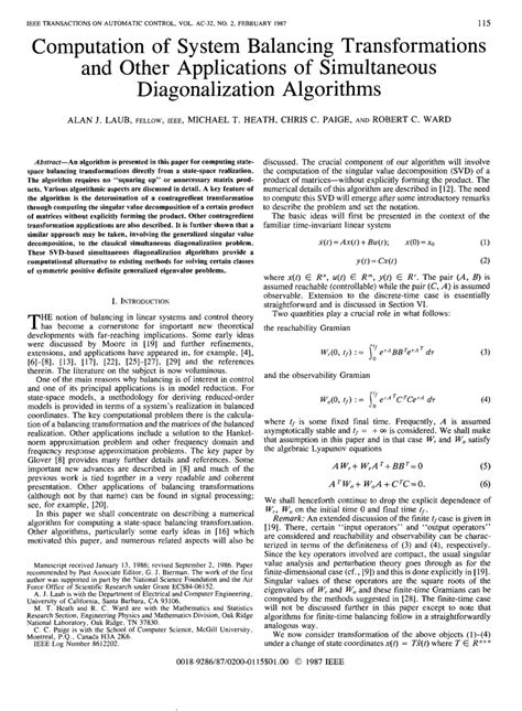 pdf computation of balancing transformations and other applications
