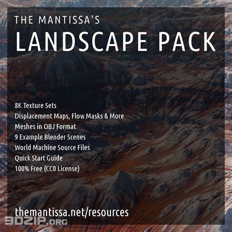 landscape pack meshes in obj format