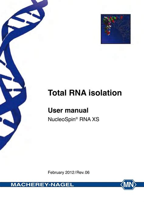 Total RNA Isolation User Manual Macherey Nagel