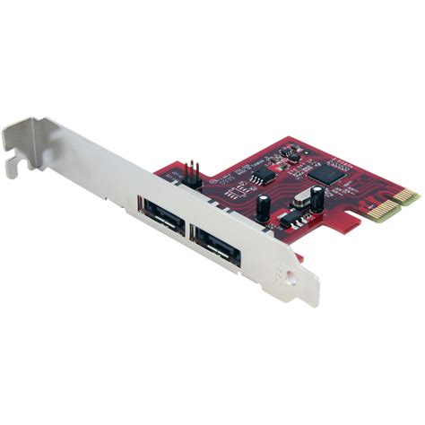 Startech Com 2 Port Sata 6 Gbps Pcie Esata Controller Cardadd Two Esata 30 6gbps Ports For