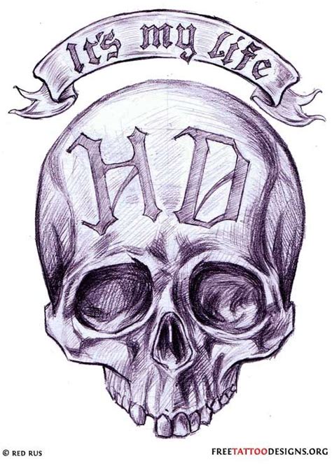 Harley Davidson Tattoos Biker And Harley Davidson Tattoos Tatto Skull