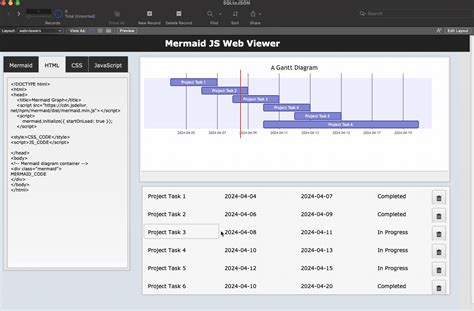 Building A Mermaidjs Gantt Chart In A Filemaker Web Viewer Dev Community