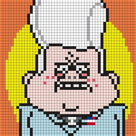 Gideon From Gravity Falls Square Perler Bead Pattern Bead Sprites Characters Fuse Bead