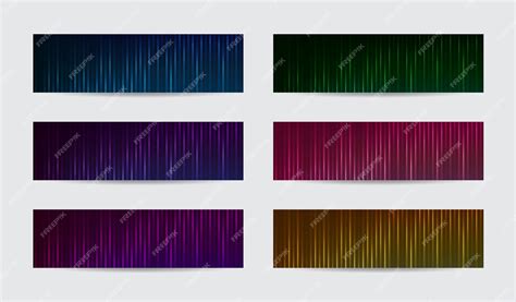 Premium Vector Header Modern Design Element Set Colors Concept