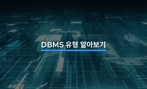 데이터베이스 관리 시스템dbms 유형 알아보기 크몽