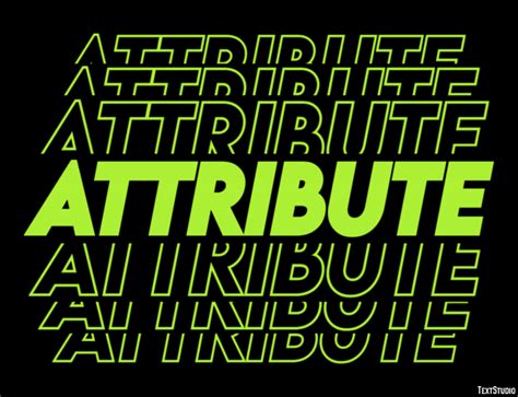 attribute text effect and logo design word