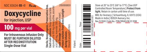 Doxycycline Injection Powder Lyophilized For Solution