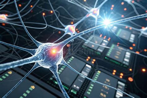 Artificial Neural Network: Visualizing Synaptic Links and Machine Learning Stock Illustration ...