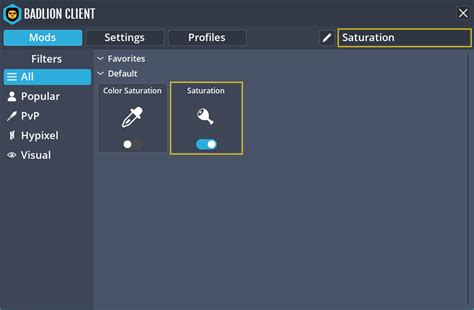 Saturation Mod Badlion Support Help Center For All Your Questions