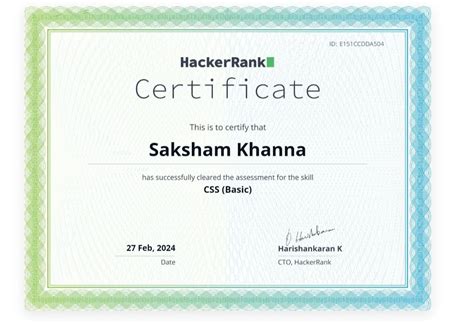 saksham khanna on linkedin hackerrank basics css