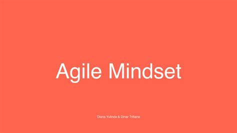 Meetup 4 Agile Mindset Ppt