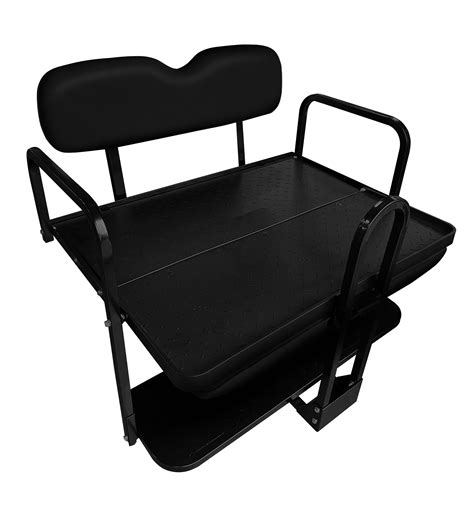 Steeleng Rear Flip Seat Club Car Precedent Tempo 2004 Up Black