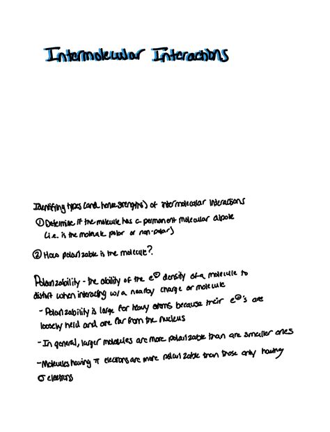 Outline 40 Intermolecular Interactions Molecular Dipole Types Of