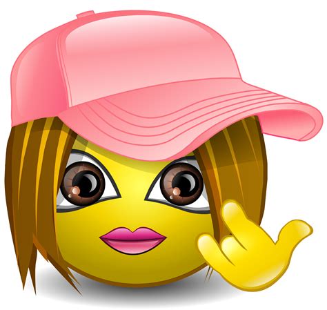 Funny Emoticon with Peace Sign