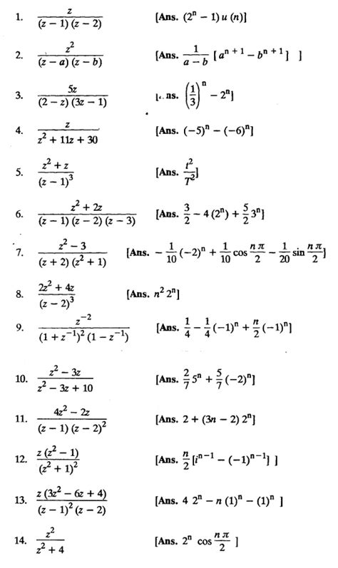 solution of difference equations using z transform formula with