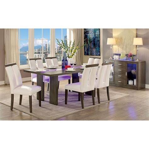 Luminar I 7 Piece Dining Room Set By Furniture Of America Foa Cm3559gy T