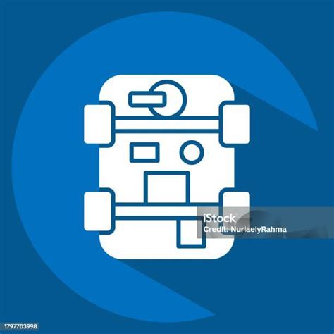 아이콘 구동계 자동차 정비 기호와 관련이 있습니다 긴 그림자 스타일 심플한 디자인 편집 가능 간단한 일러스트레이션 검사 보기에 대한 스톡 벡터 아트 및 기타 이미지 Istock