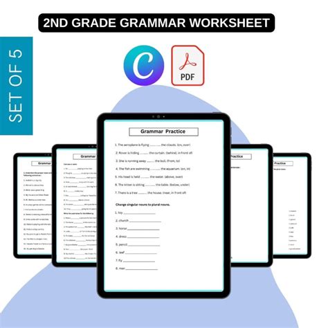 3rd Grade Grammar Worksheets Template Printable Pdf Word
