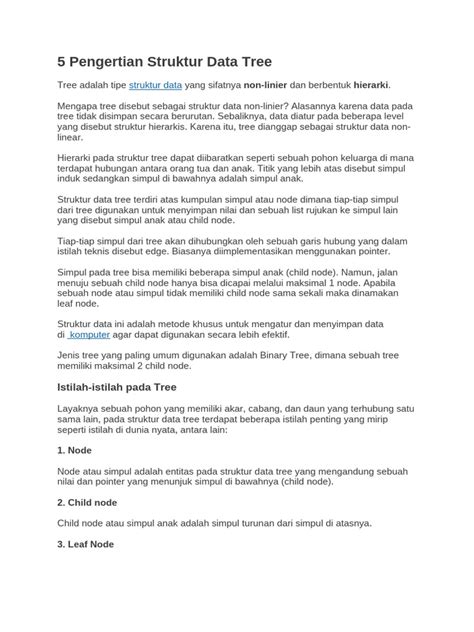 Pengertian Struktur Data Tree Pdf