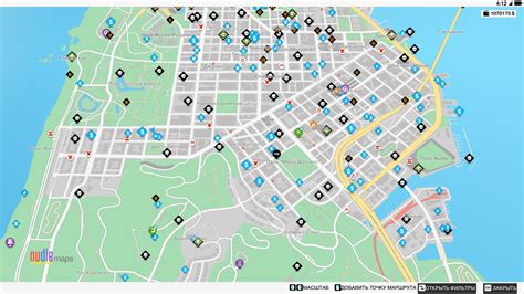 Карта очков исследований в WatchDogs 2