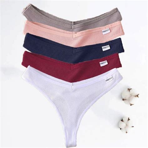 Strings En Coton Sans Couture Pour Femmesculottes Sexytaille Basse G