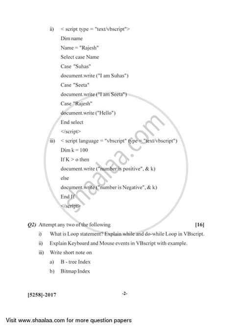 Computer Programming And Applications 1 2017 2018 Bachelor Of Commerce Bcom 2nd Year Sybcom