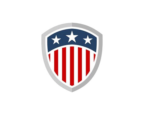 American Flag Shield Vector