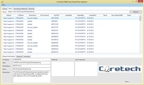 coretech wmi and powershell explorer using the wmi feature ctglobal