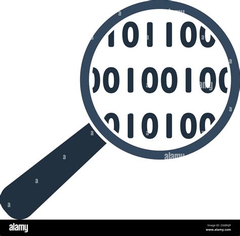 Data Analysing Icon Flat Color Design Vector Illustration Stock