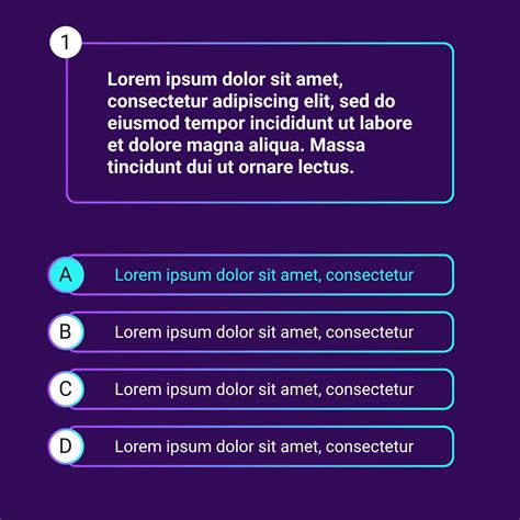 Quiz Test Template Ui Design Vector Illustration 9827215 Vector Art At