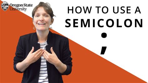 How To Use A Semicolon Oregon State Guide To Grammar Youtube