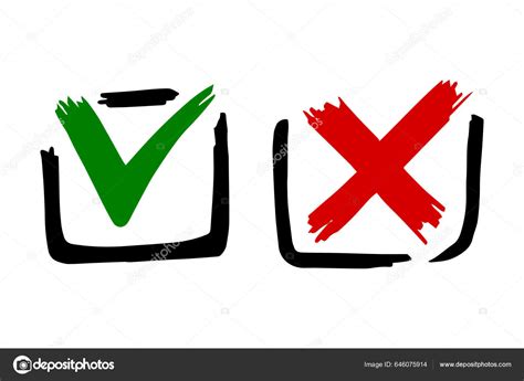 Tick Cross Signs Checkmark Icons Stock Vector By ©asyamdesign 646075914