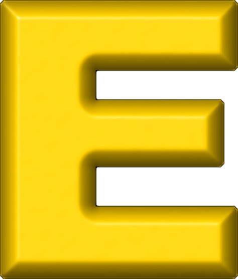 Presentation Alphabets Yellow Refrigerator Magnet E