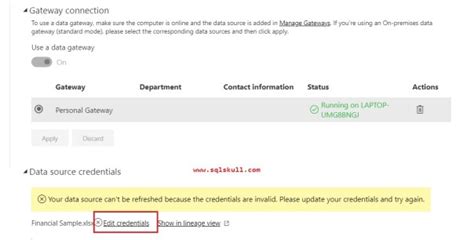 install and configure on premises data gateway personal mode sqlskull