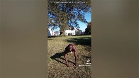 Diamond Oblique Tap Pushups Youtube