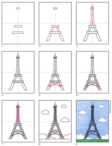 How To Draw The Eiffel Tower