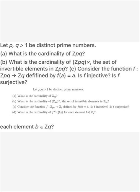 solved let p q 1 be distinct prime numbers a what is