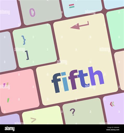 Fifth Button On Computer Pc Keyboard Key Vector Illustration Stock Photo Alamy